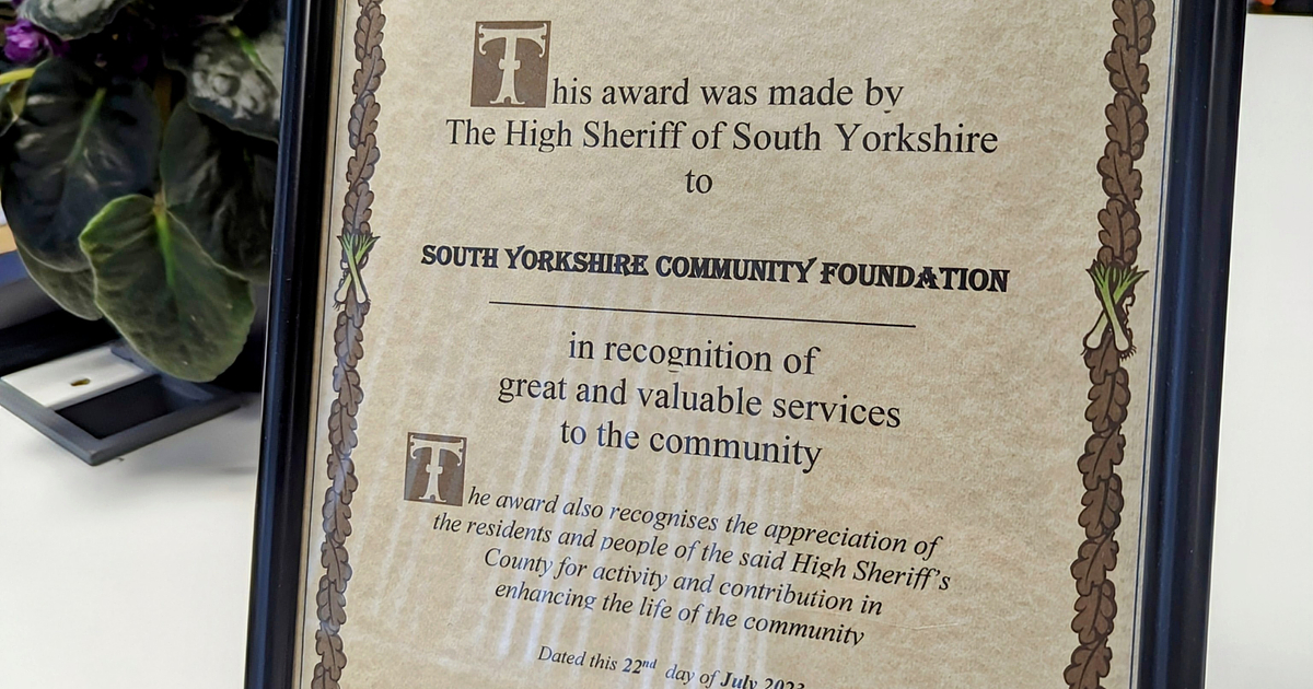 High Sheriff’s accolade for community impact | South Yorkshire's ...